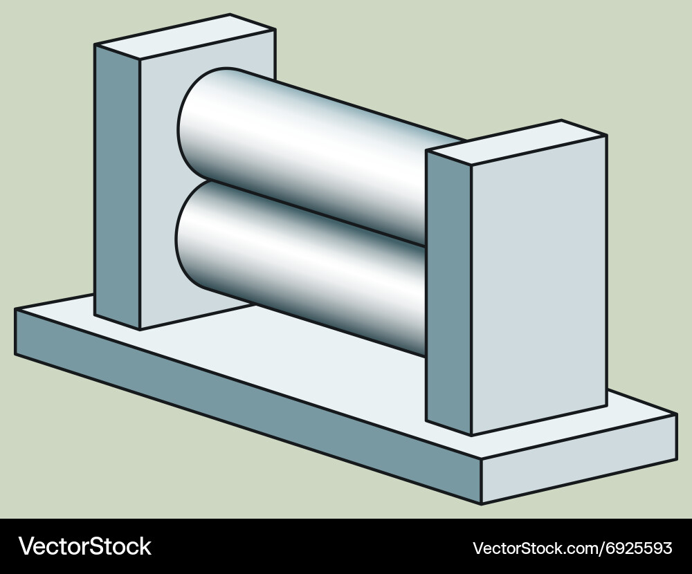 Rolling press Royalty Free Vector Image - VectorStock