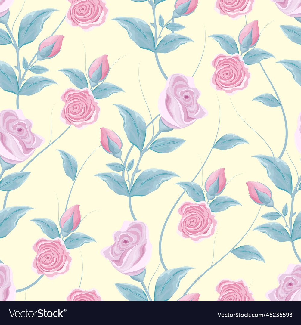 Seamless rose pattern Royalty Free Vector Image