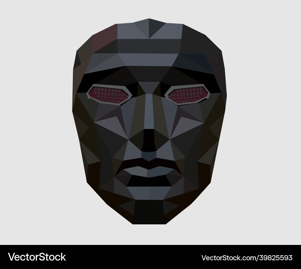 Squid game mask captain graphic design south korea