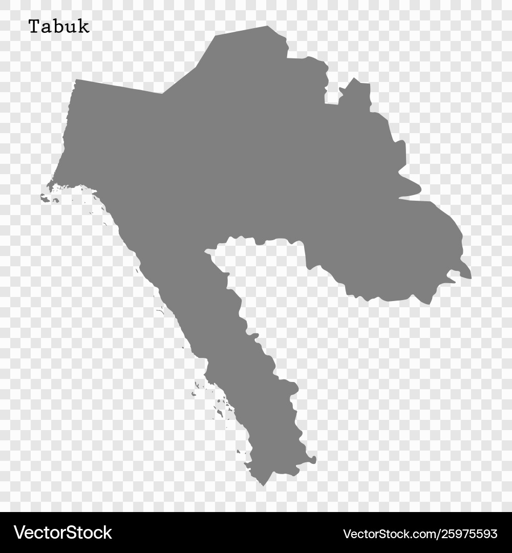 Tabuk Map of Saudi Arabia Royalty Free Vector Image