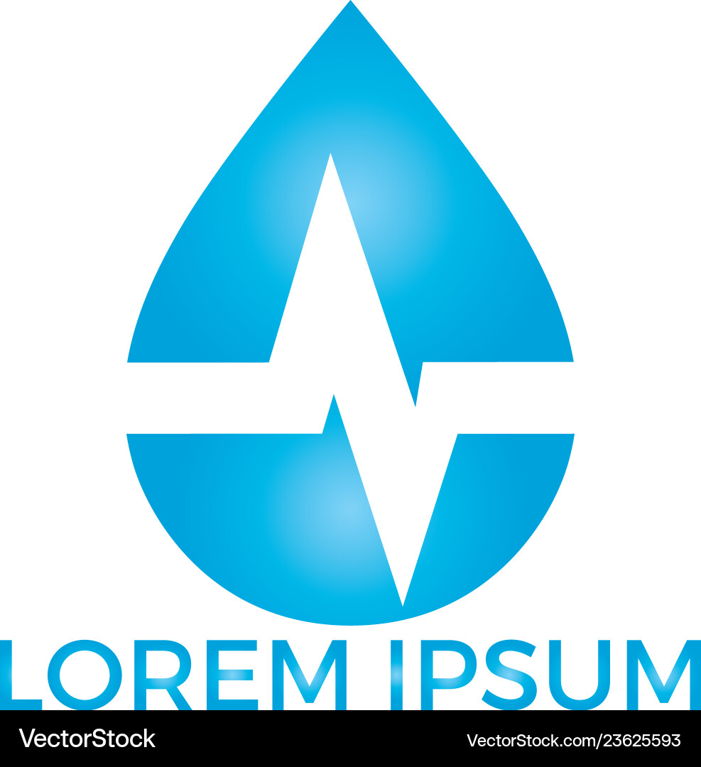 Water energy and alternative energy logo Vector Image