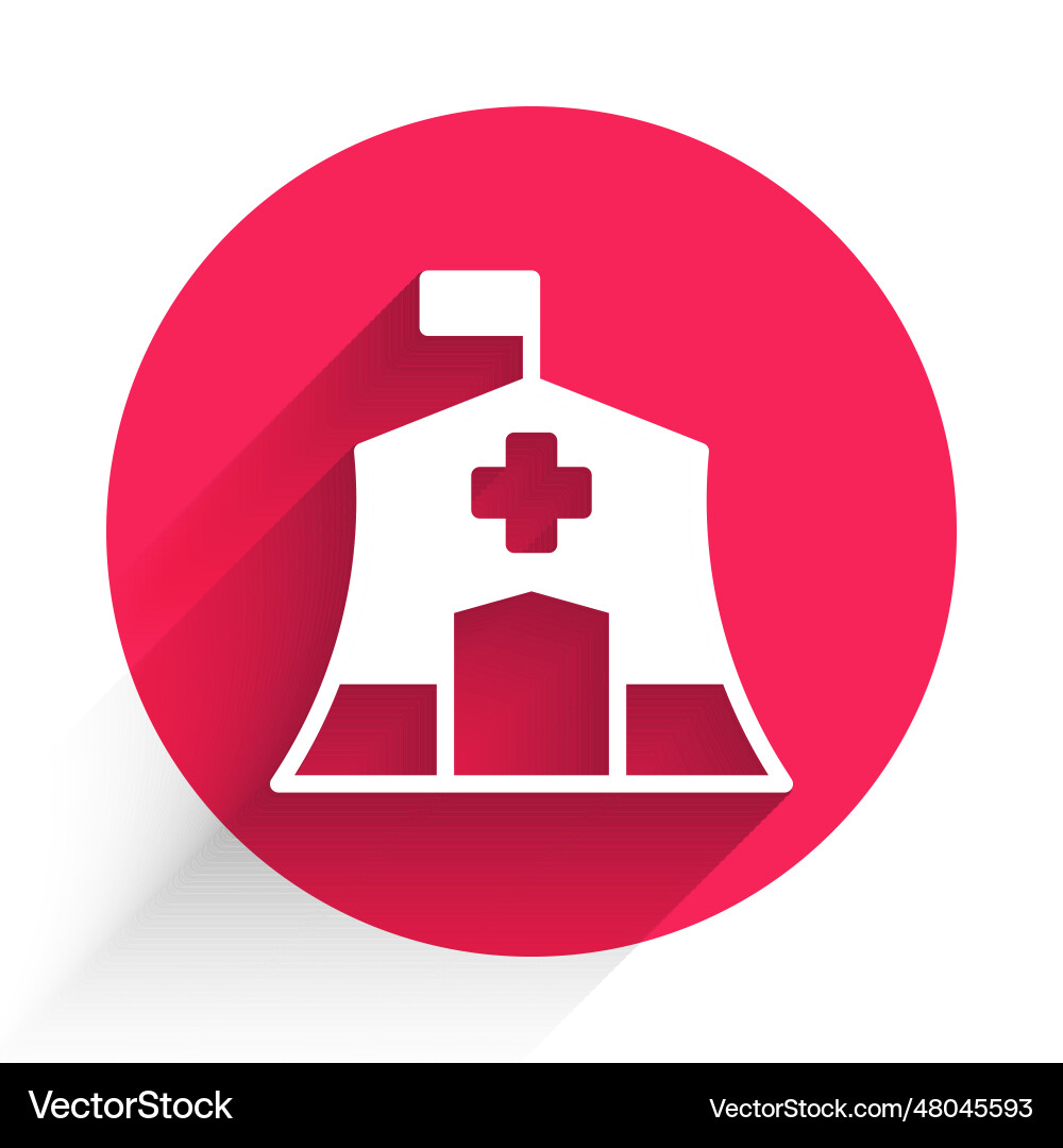White emergency medical tent icon isolated Vector Image