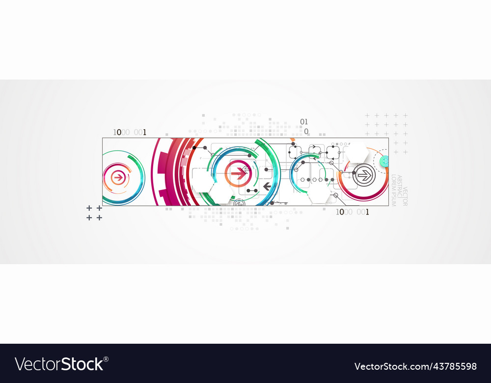 Abstract horizontal technology background Vector Image