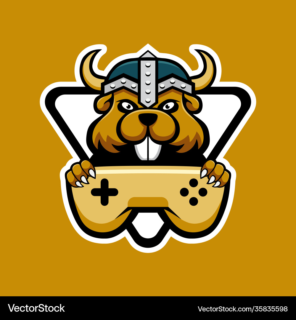 An icon for gaming industry character beaver Vector Image