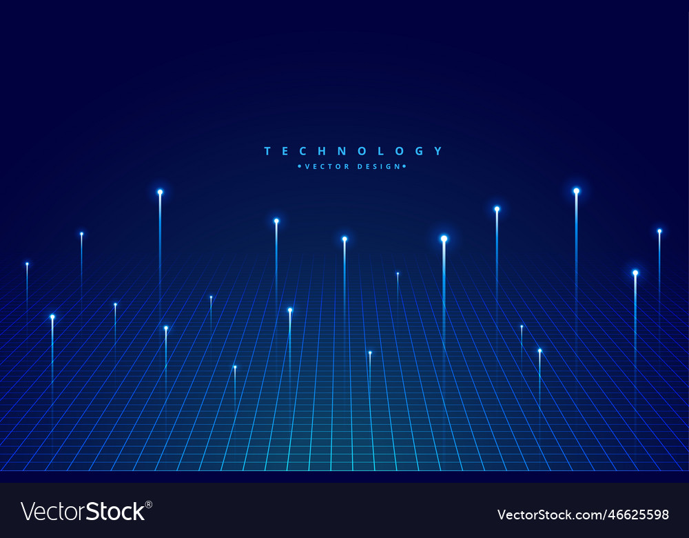 Big data visualization technology background Vector Image