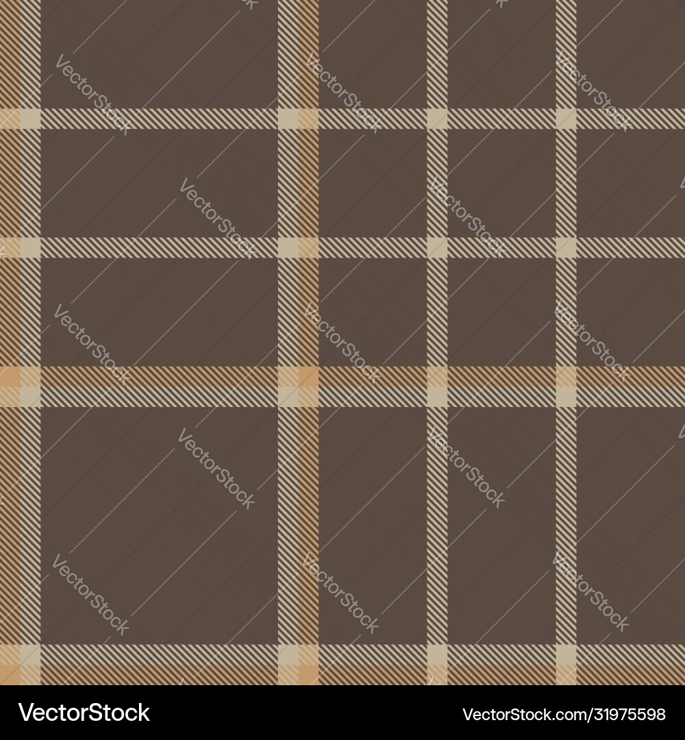 Brown plaid tartan seamless pattern Royalty Free Vector