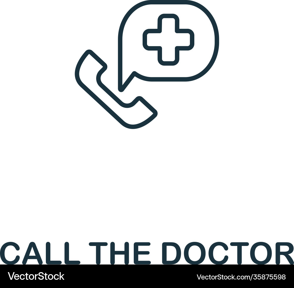 Call doctor icon from elderly care collection Vector Image