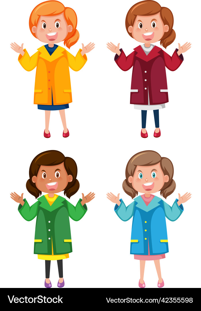 Cute simple cartoon character on white background Vector Image