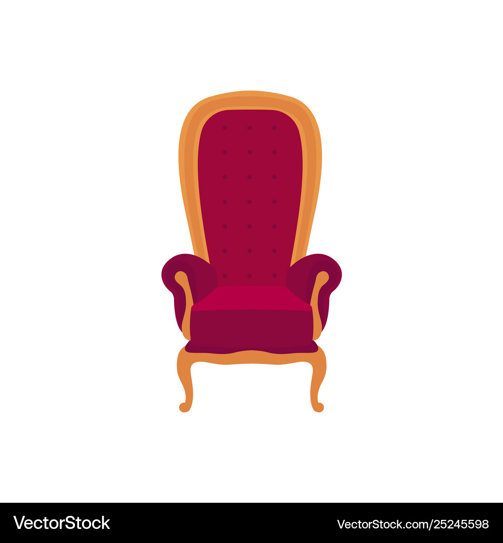 Empty classic armchair cartoon style Royalty Free Vector