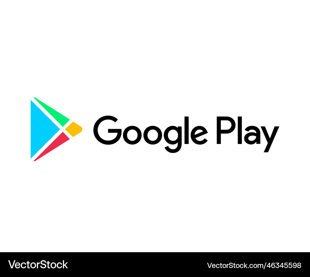 Google play brand logo symbol with name design Vector Image