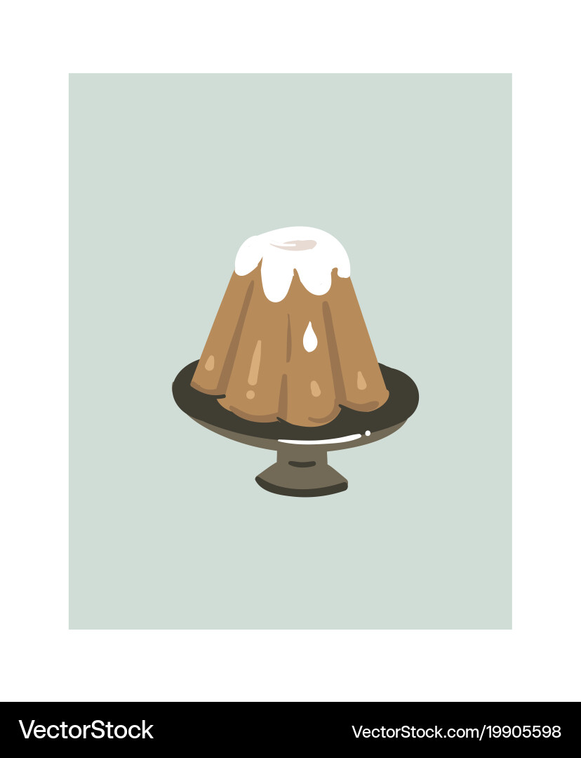 Hand drawn abstract cartoon cooking time Vector Image