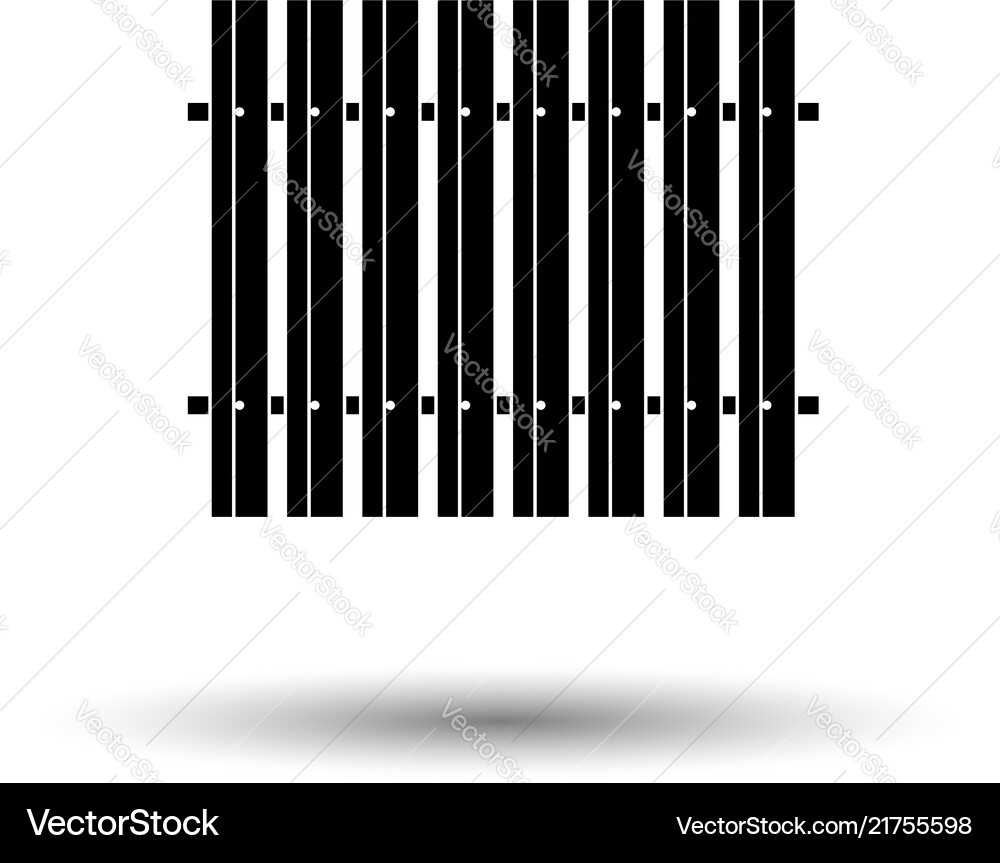 Icon of construction fence Royalty Free Vector Image