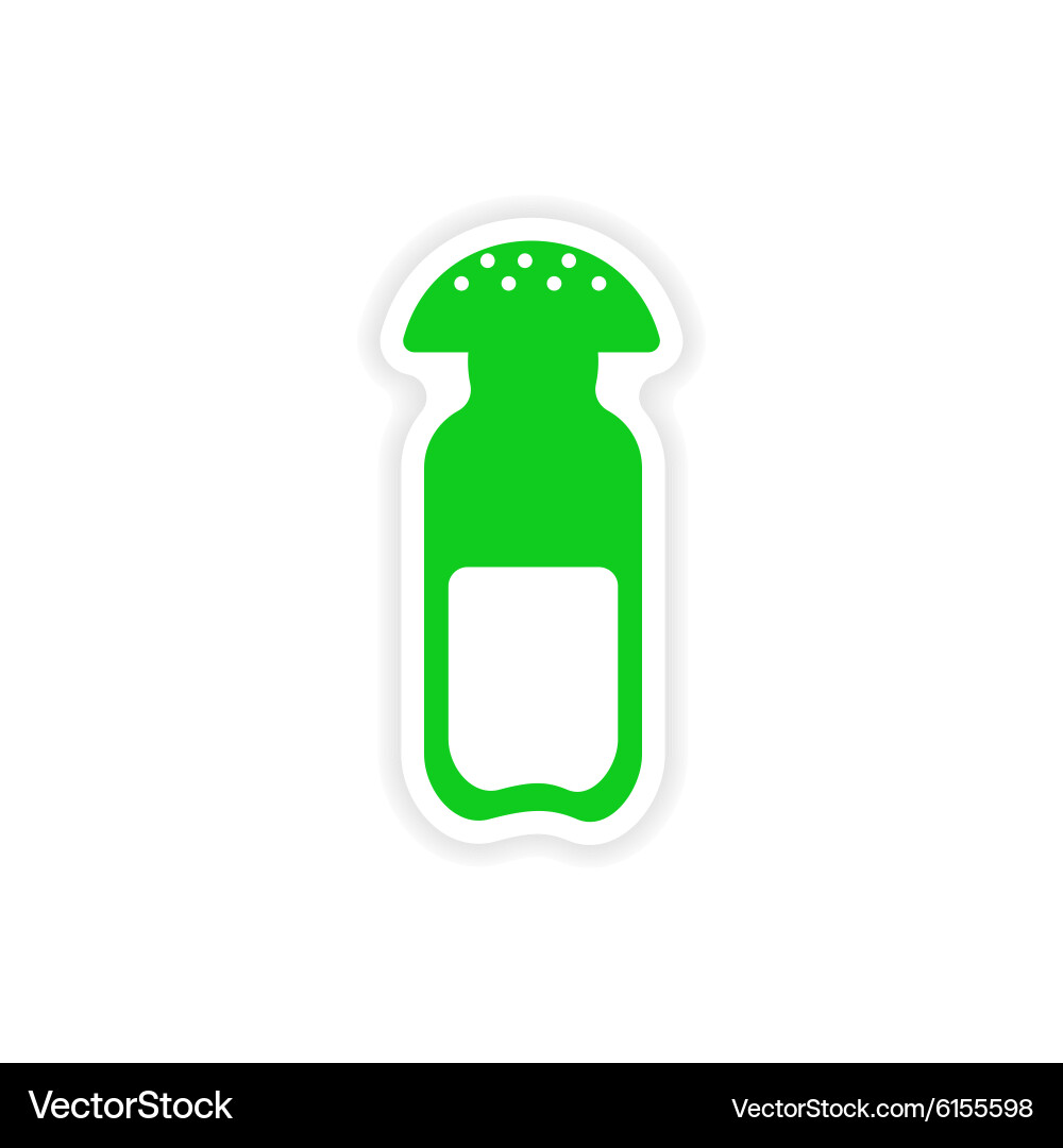 Icon sticker realistic design on paper salt Vector Image