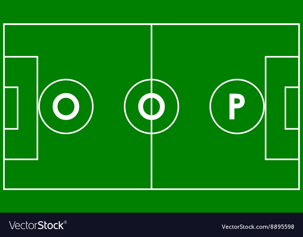 Oop football field Royalty Free Vector Image - VectorStock