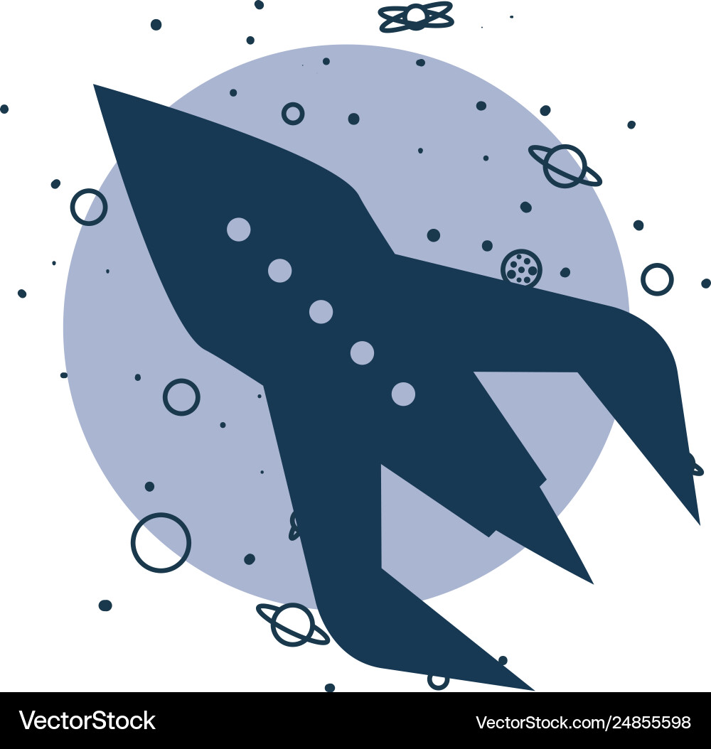 Rocket spaceship cosmos Royalty Free Vector Image
