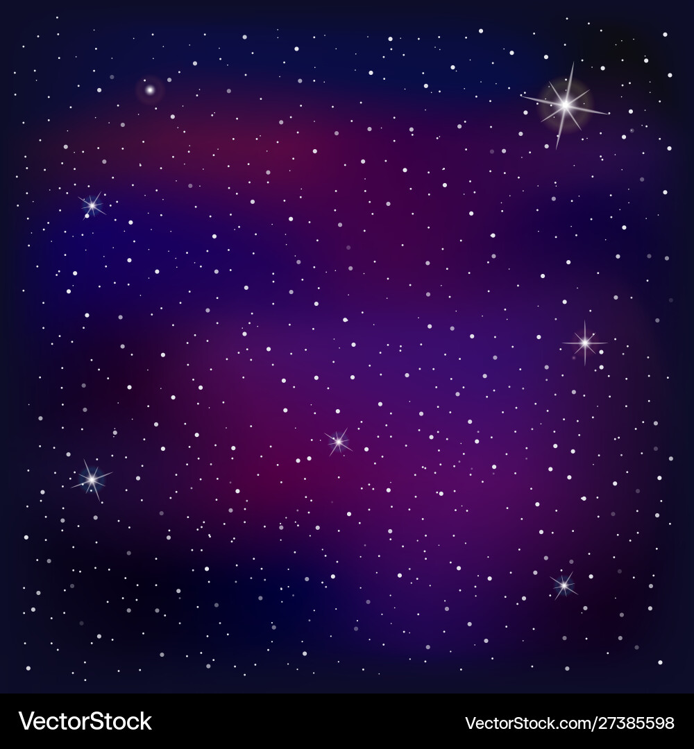 Universe with stars nebula and galaxy Royalty Free Vector