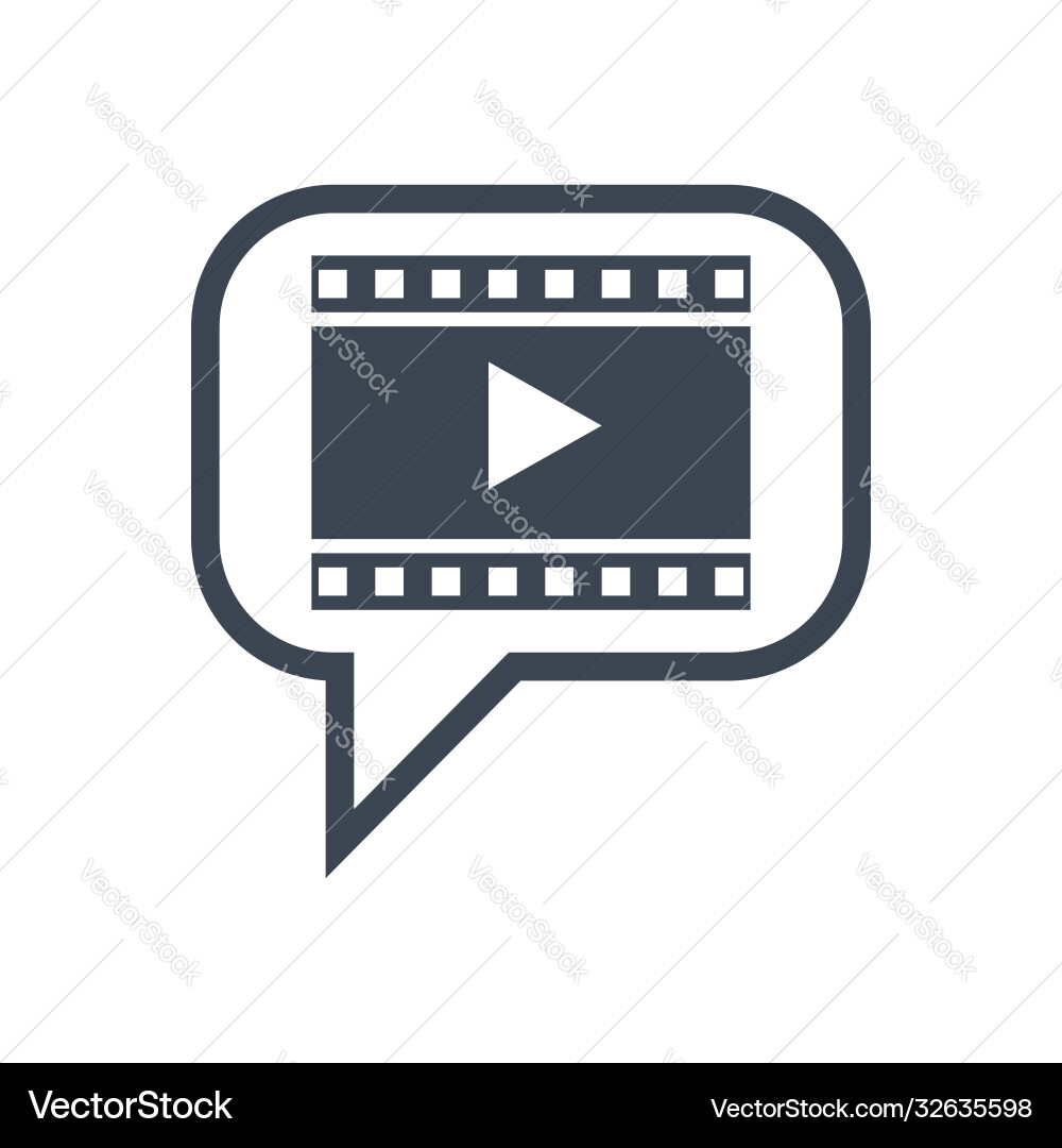Video marketing glyph icon Royalty Free Vector Image