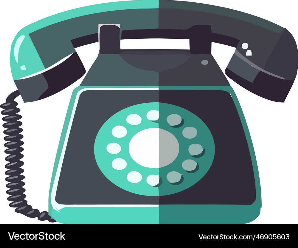 Antique rotary phone connecting old fashioned Vector Image