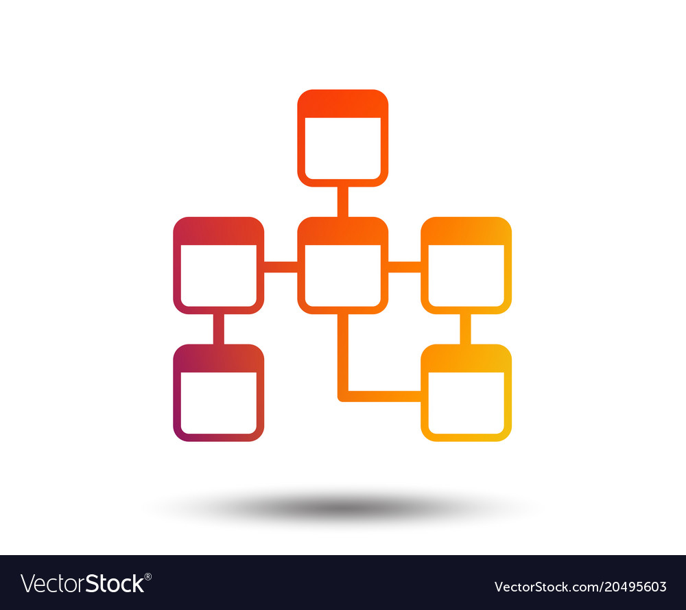 Database sign icon relational database schema Vector Image