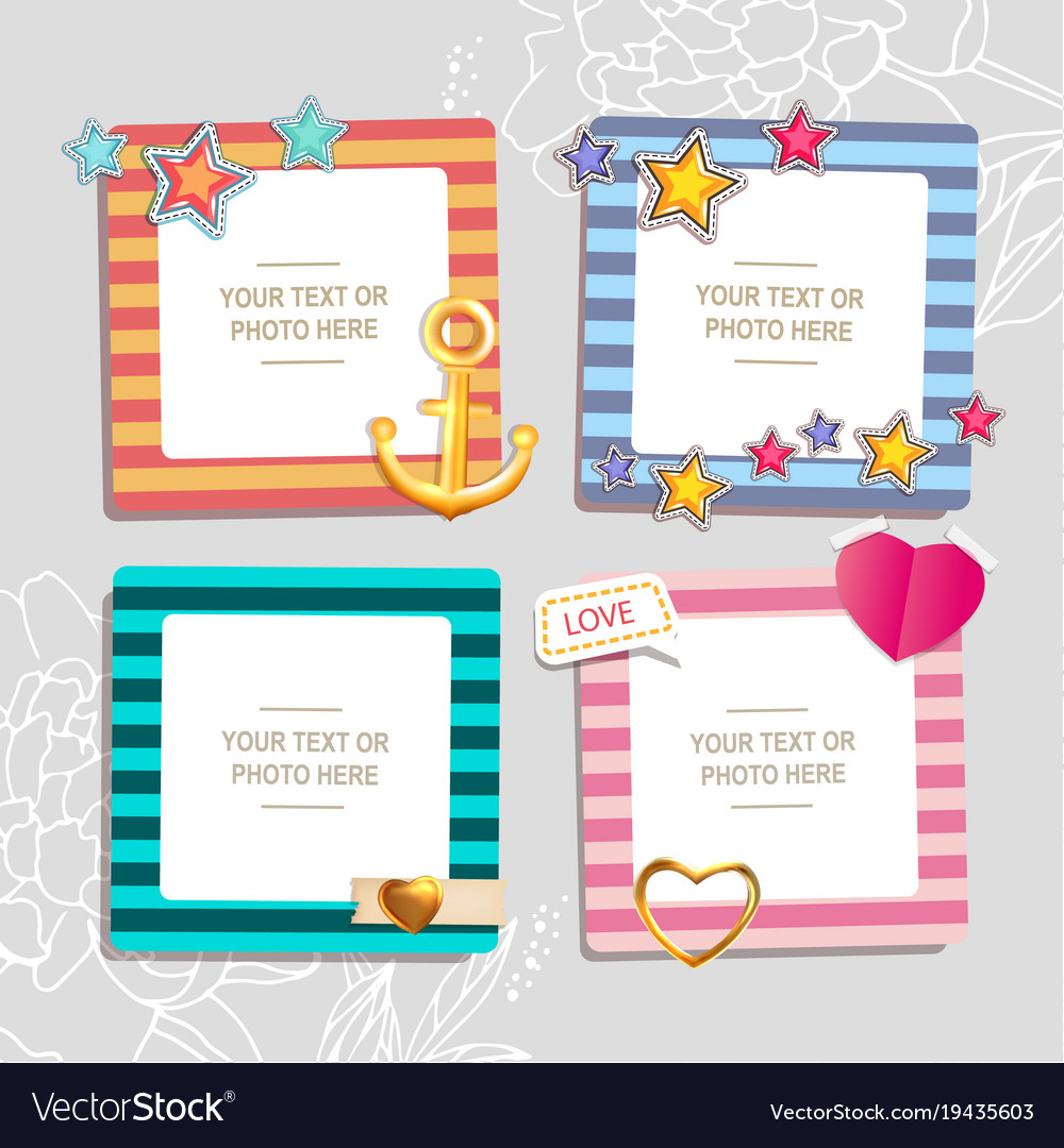 Decoration template frames Royalty Free Vector Image