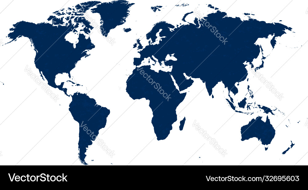 Detailed world map in blue tones with dust texture