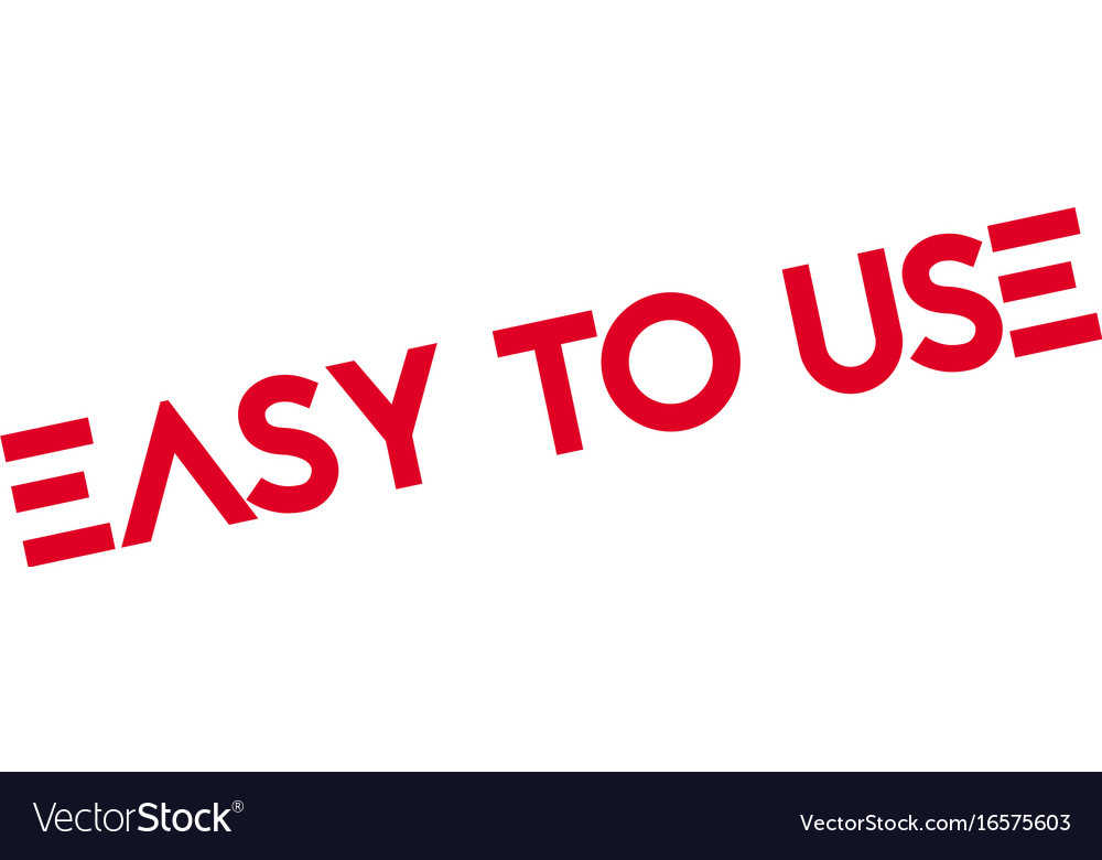 Easy to use rubber stamp Royalty Free Vector Image