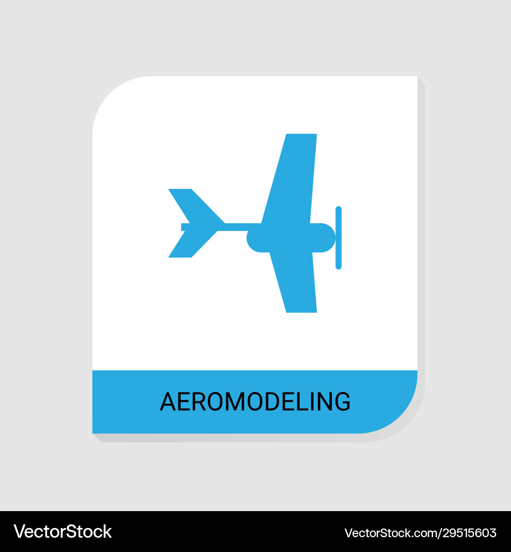 Editable filled aeromodeling icon from hobbie Vector Image