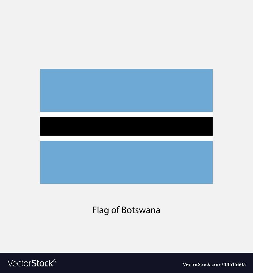 Flag of botswana Royalty Free Vector Image - VectorStock