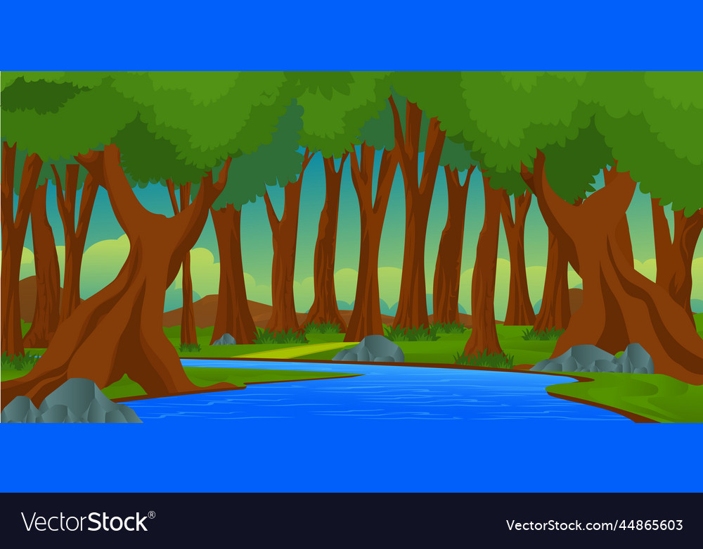 Forest background Royalty Free Vector Image - VectorStock