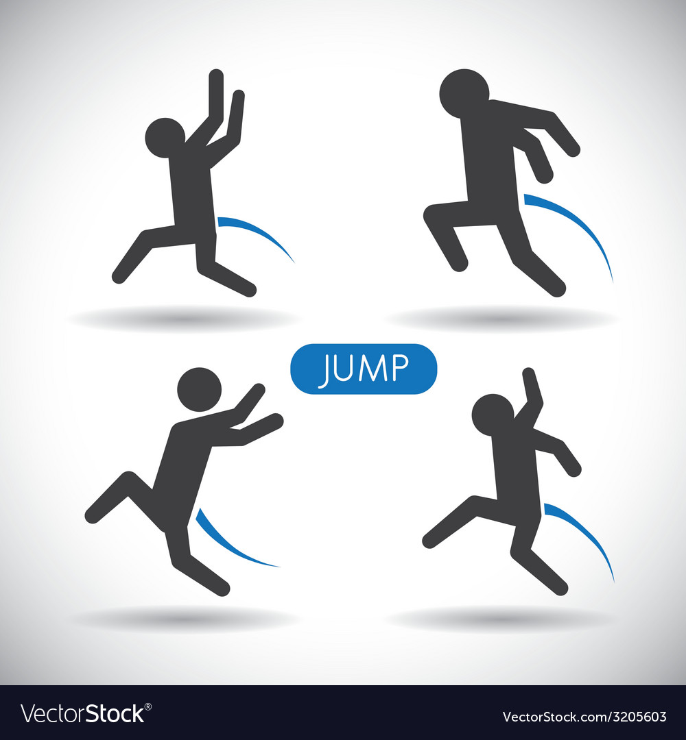 Jump design Royalty Free Vector Image - VectorStock