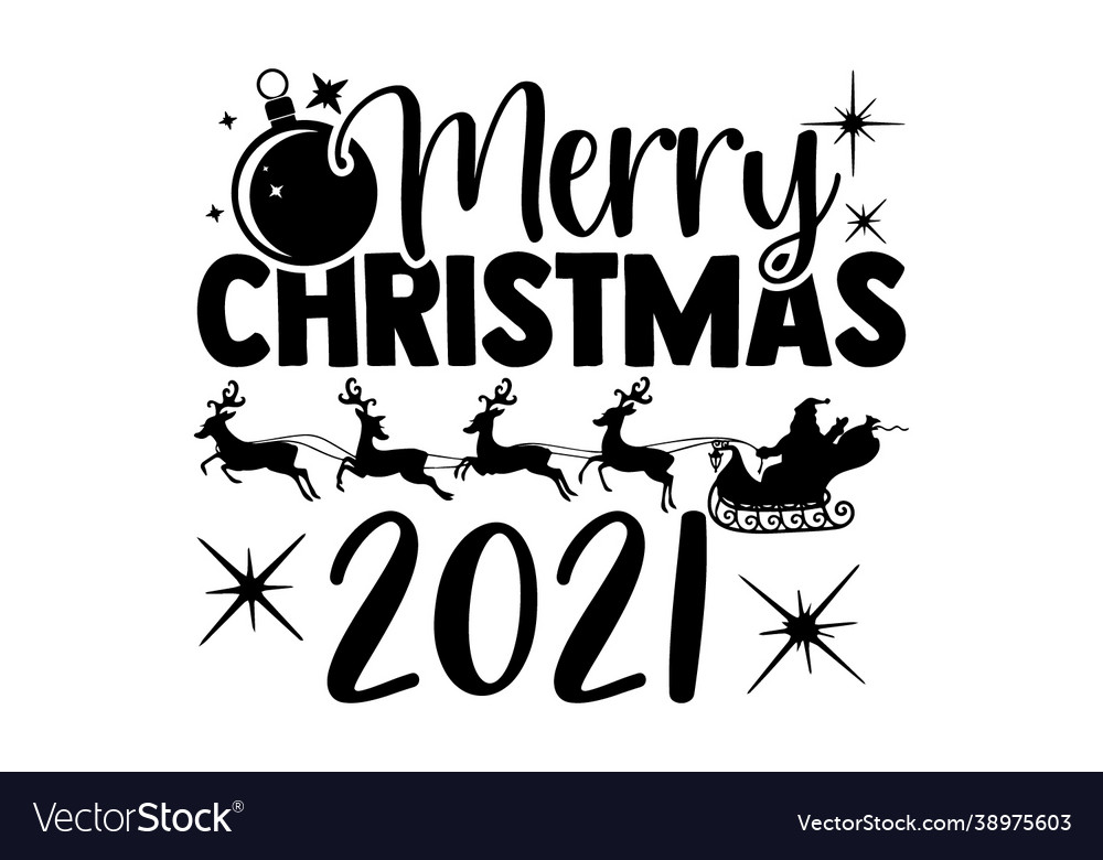 Merry christmas 2021 Royalty Free Vector Image