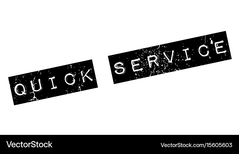 Quick service rubber stamp Royalty Free Vector Image