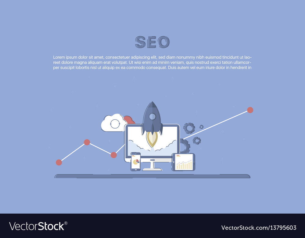 Website seo optimization Royalty Free Vector Image