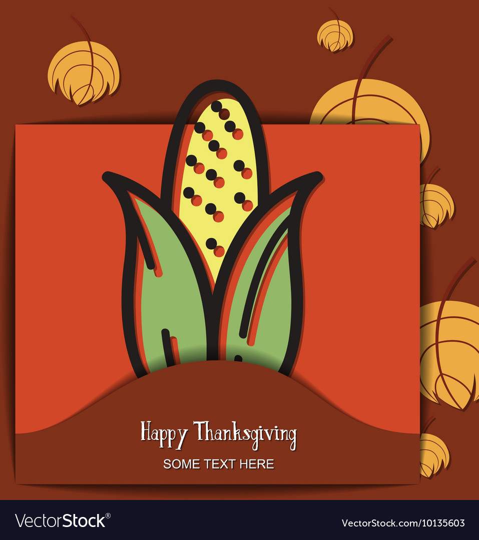 With thanksgiving and corn Royalty Free Vector Image