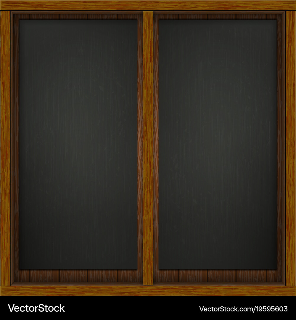 Wooden frame with board Royalty Free Vector Image