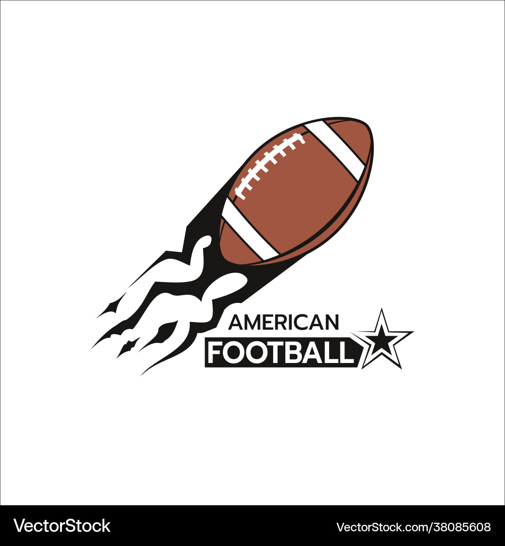 American football logo Royalty Free Vector Image