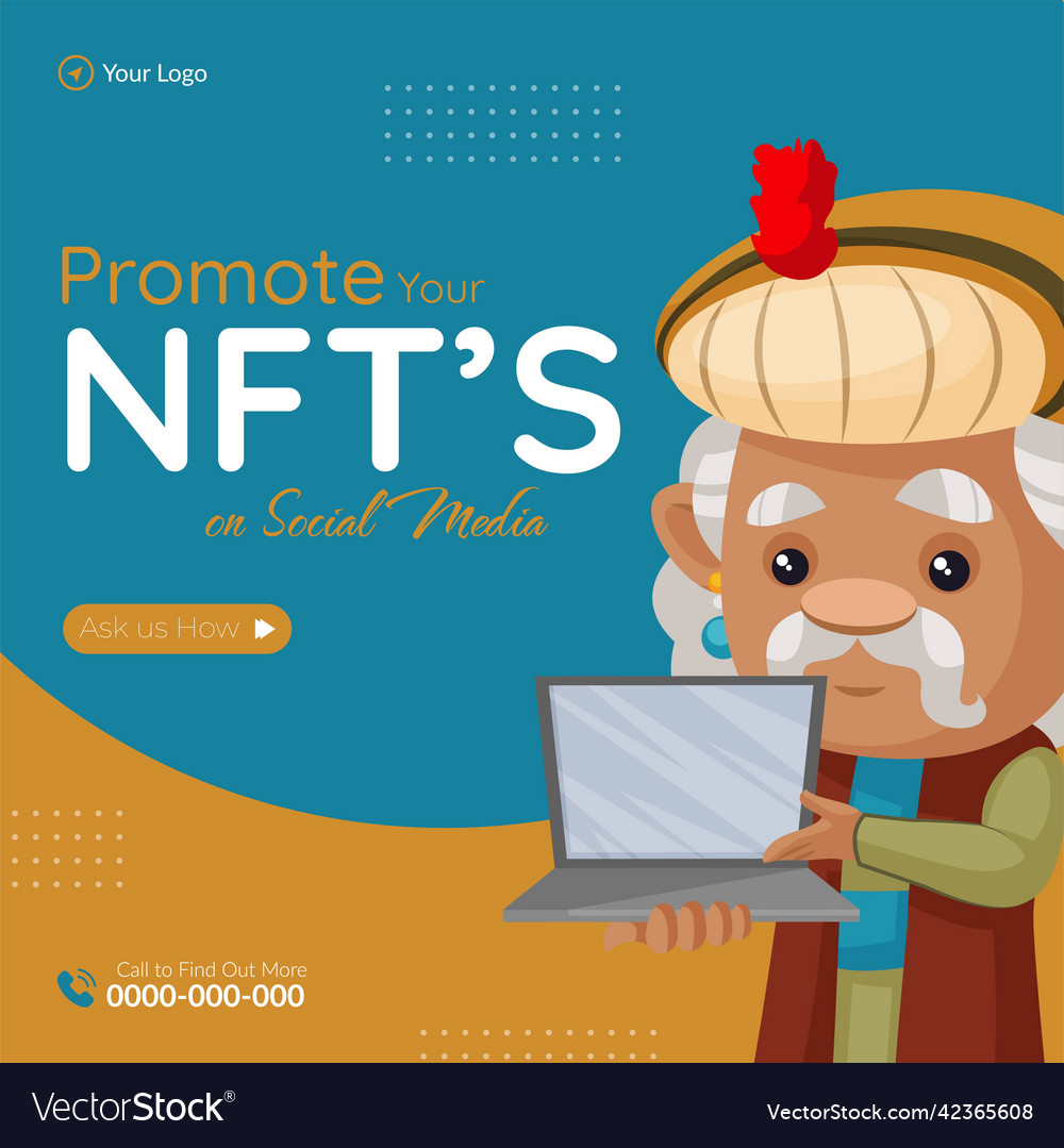 Banner Design Of Promote Your Nft S Royalty Free Vector