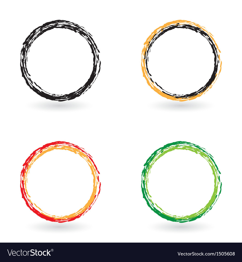 Colored circles Royalty Free Vector Image - VectorStock