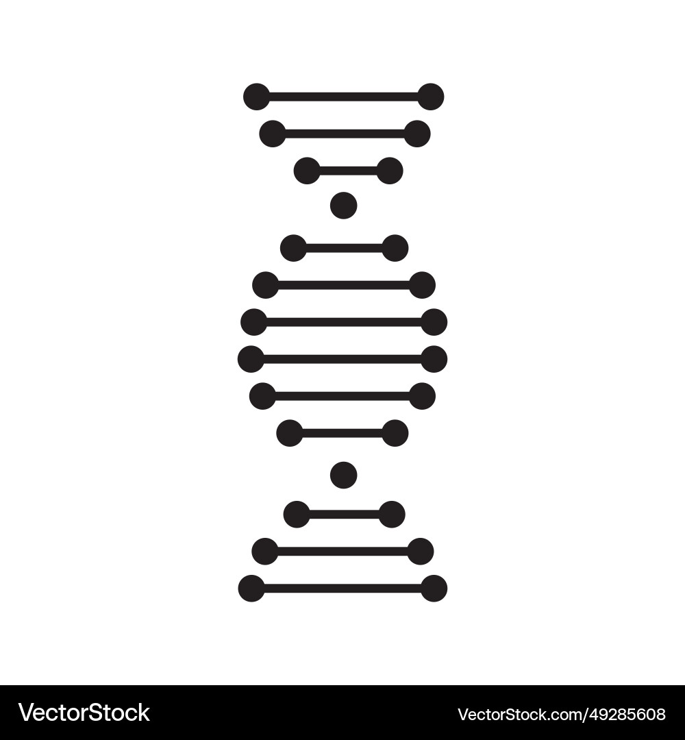 Dna icon in trendy flat design isolated Royalty Free Vector