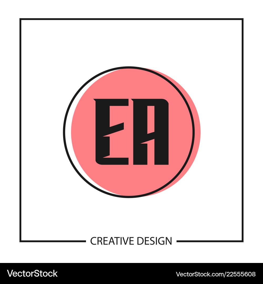 Initial letter ea logo template design Royalty Free Vector