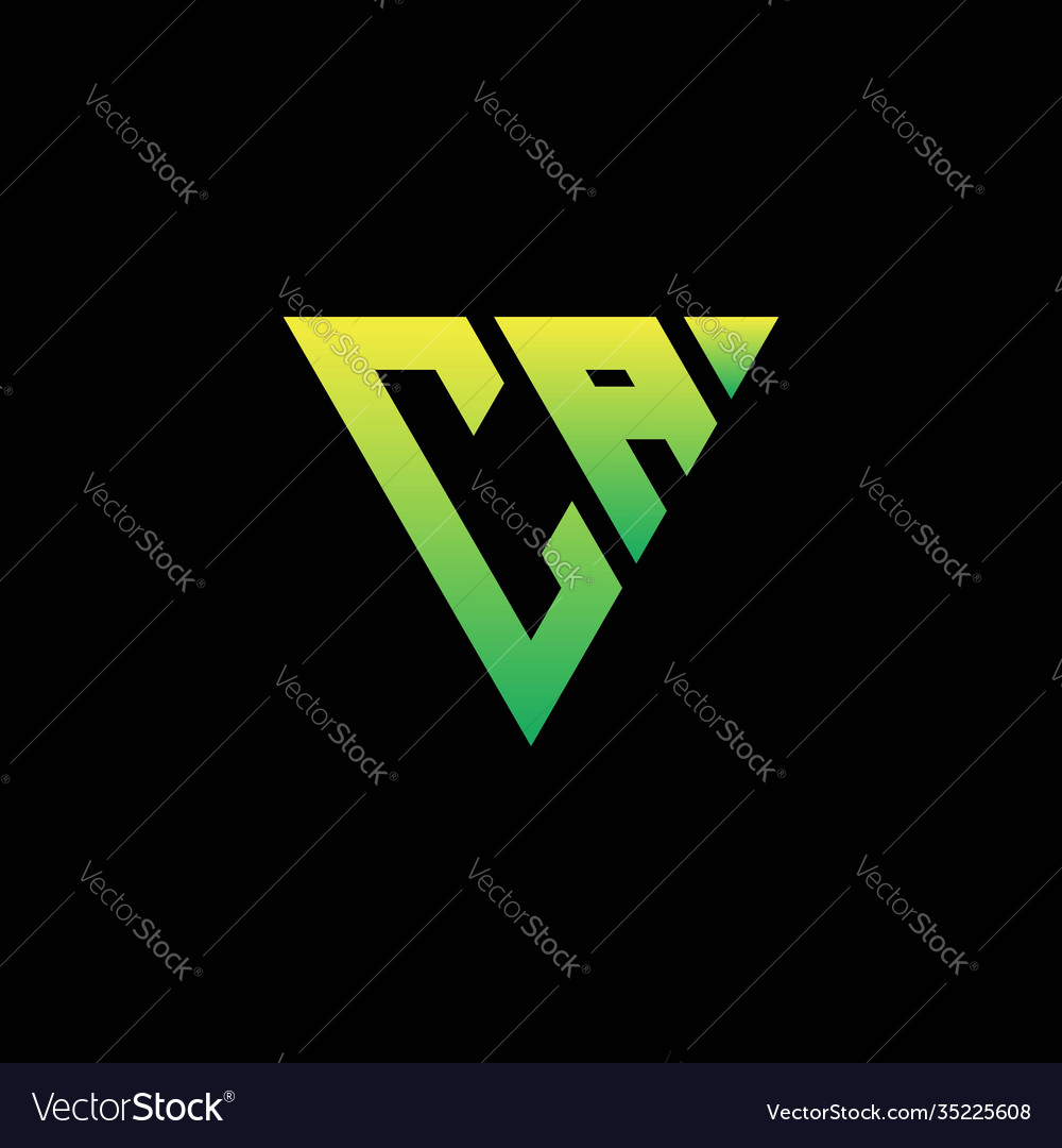 Initial triangle logo monogram with triangle shape