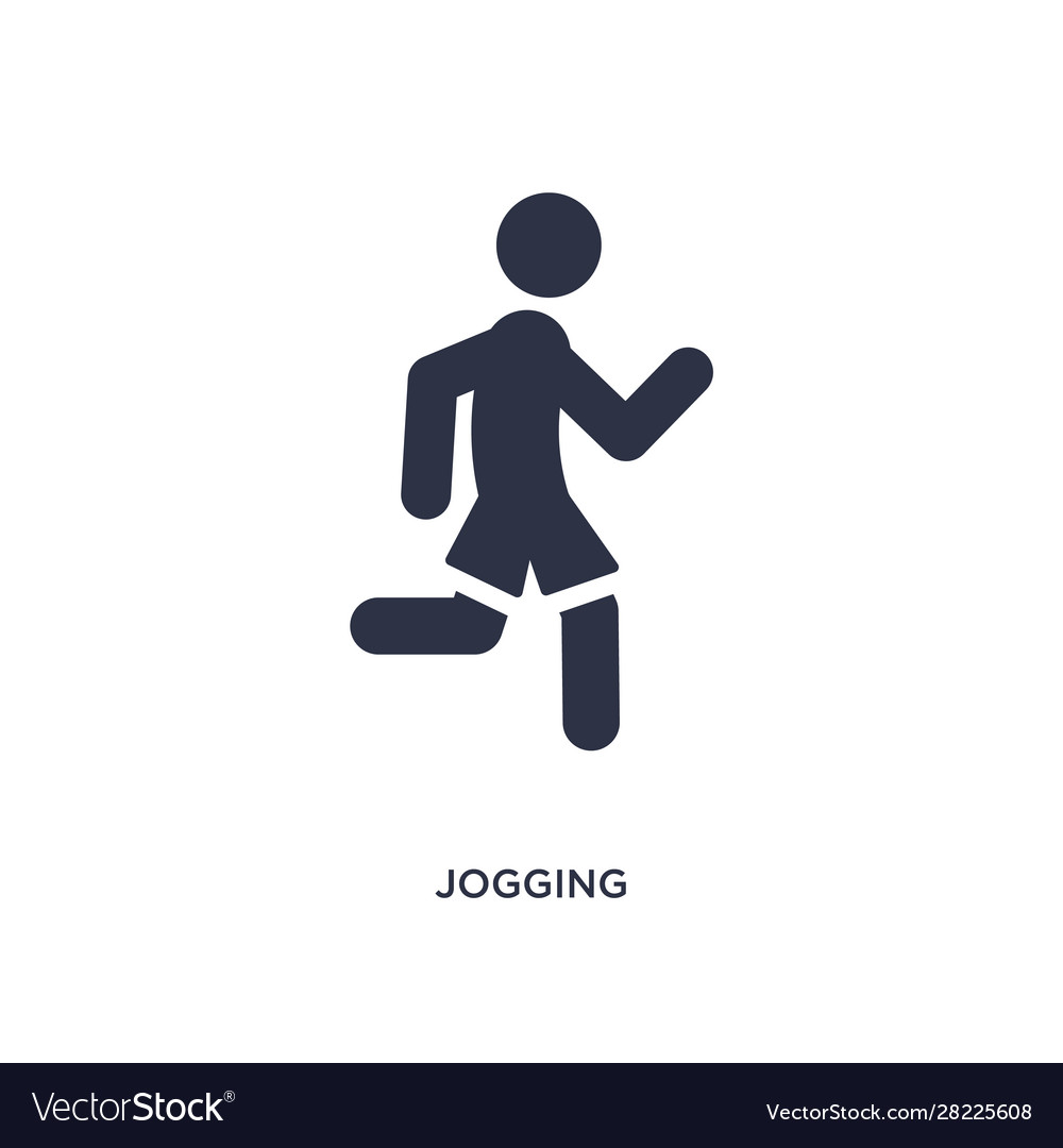 Jogging icon on white background simple element Vector Image