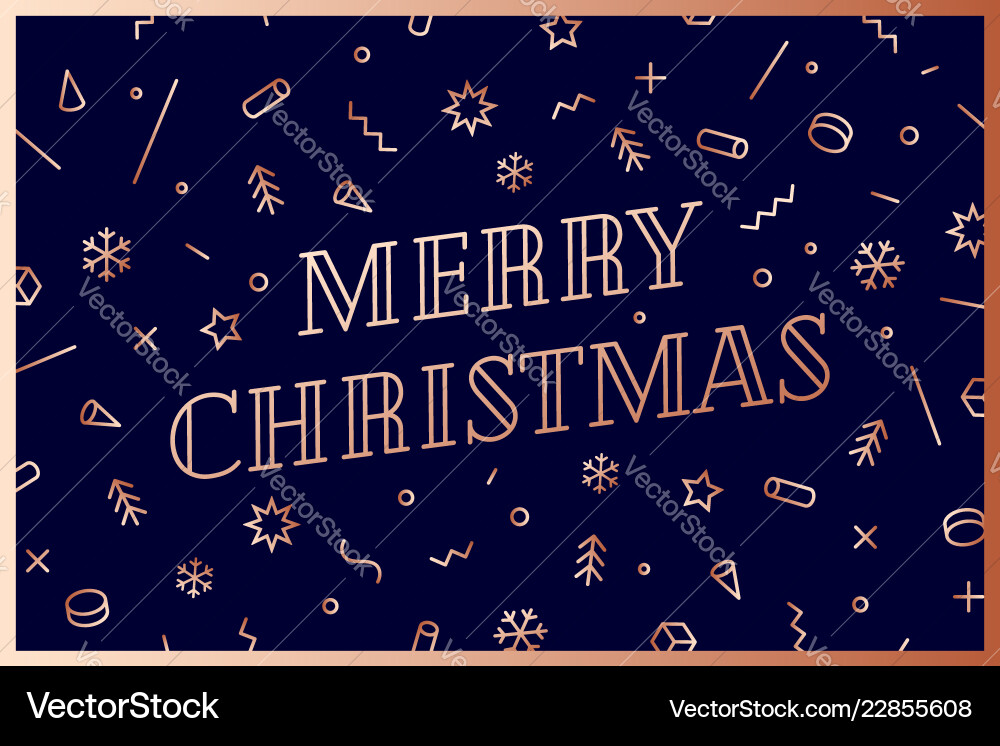 Merry christmas greeting card with text Royalty Free Vector