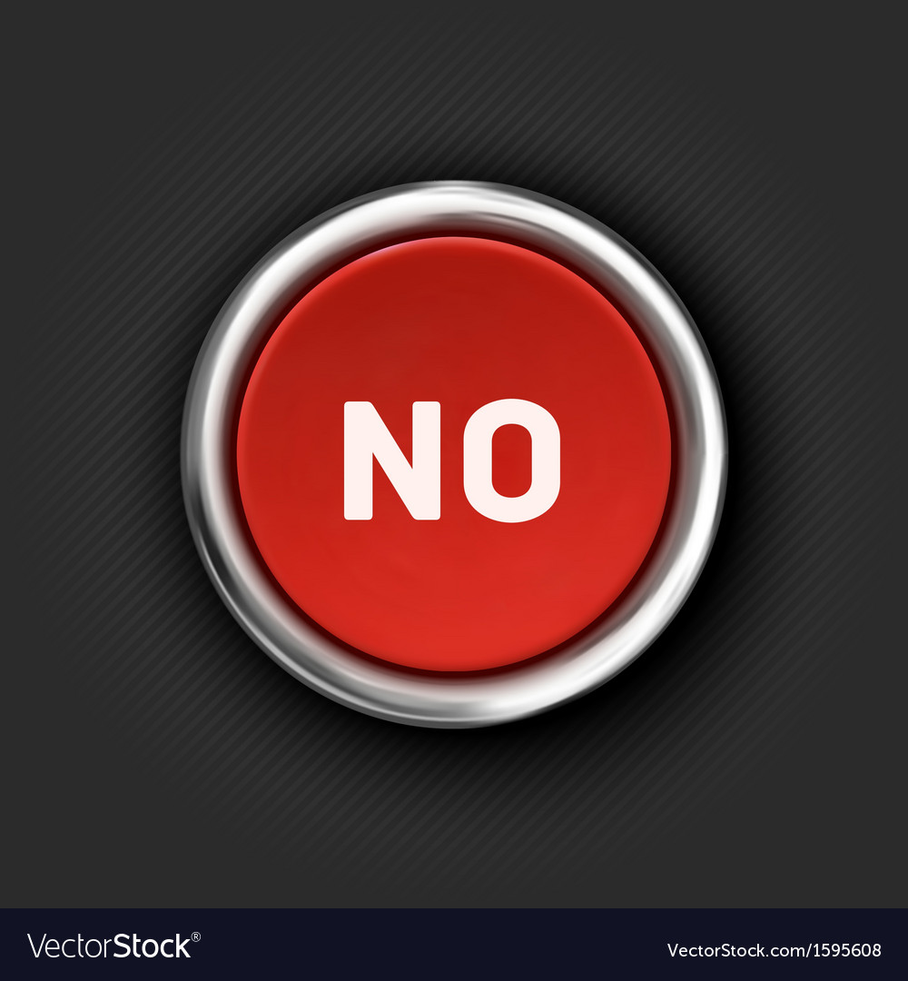 No button 3d red glossy metallic icon Royalty Free Vector No button 3d red glossy metallic icon Royalty Free Vector
