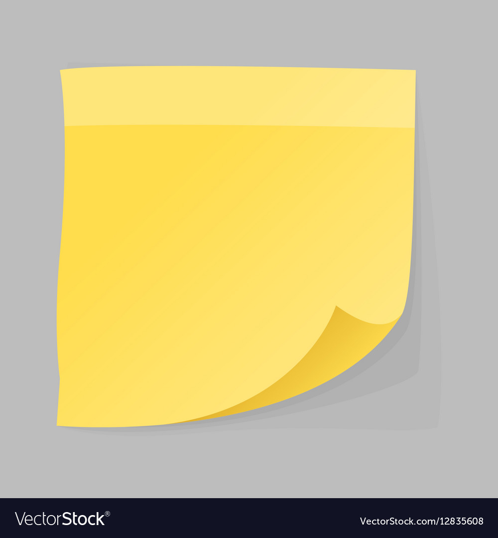 Paper note sheet for message Royalty Free Vector Image