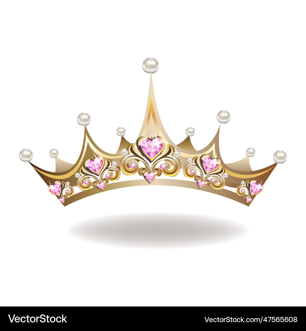 Princess jewel tiara Royalty Free Vector Image