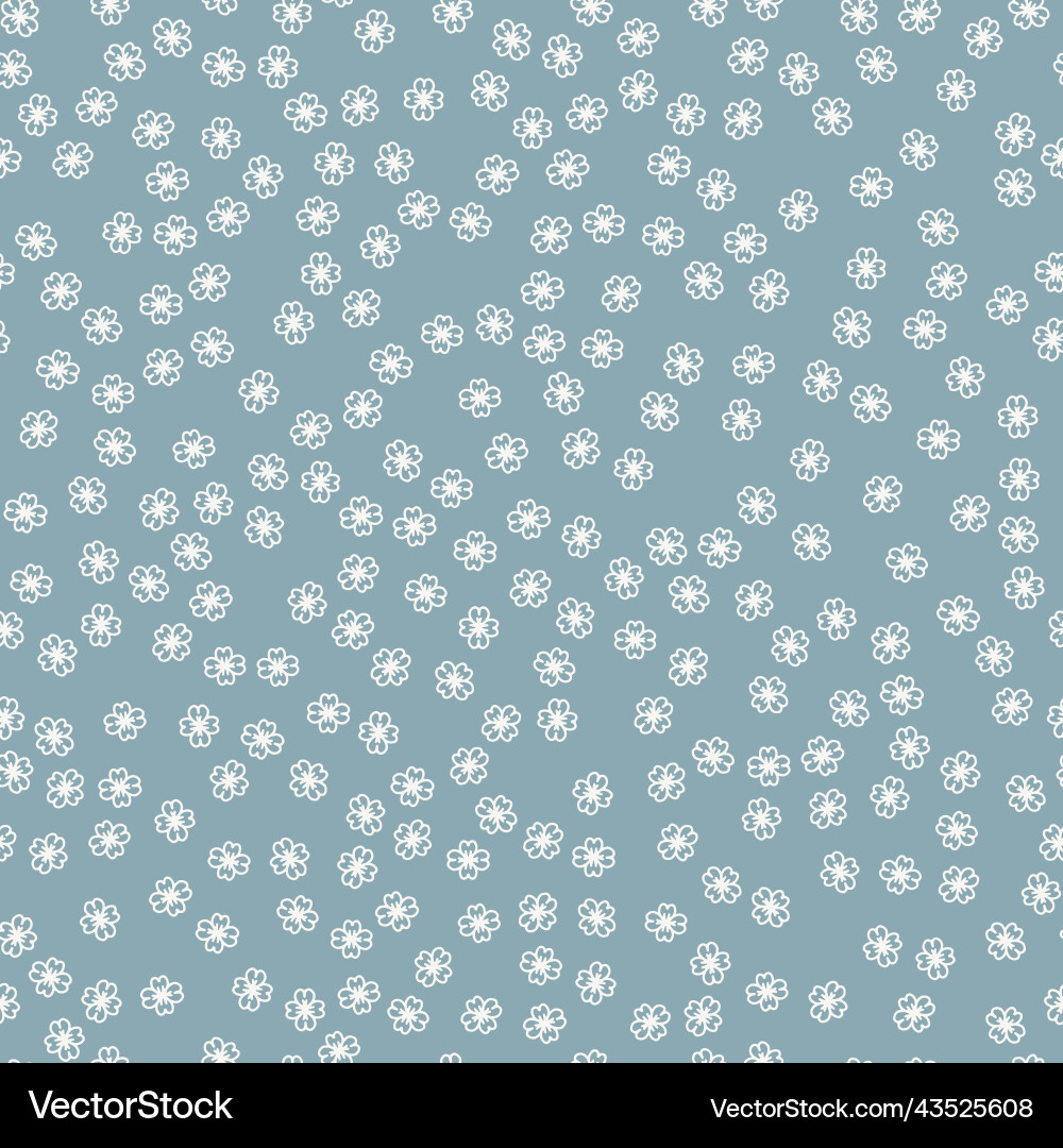 Simply floral pastel green seamless pattern Vector Image
