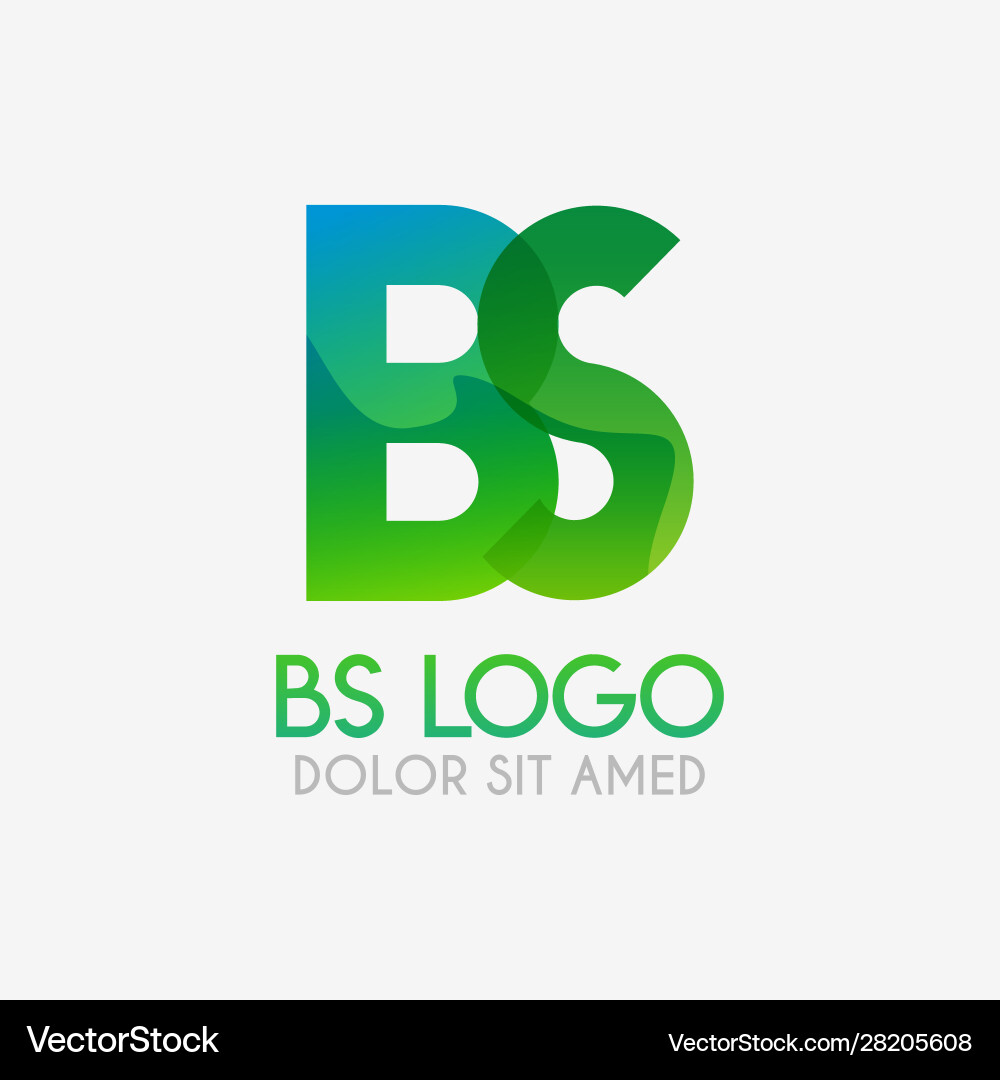 The bs logo with striking colors and gradations Vector Image