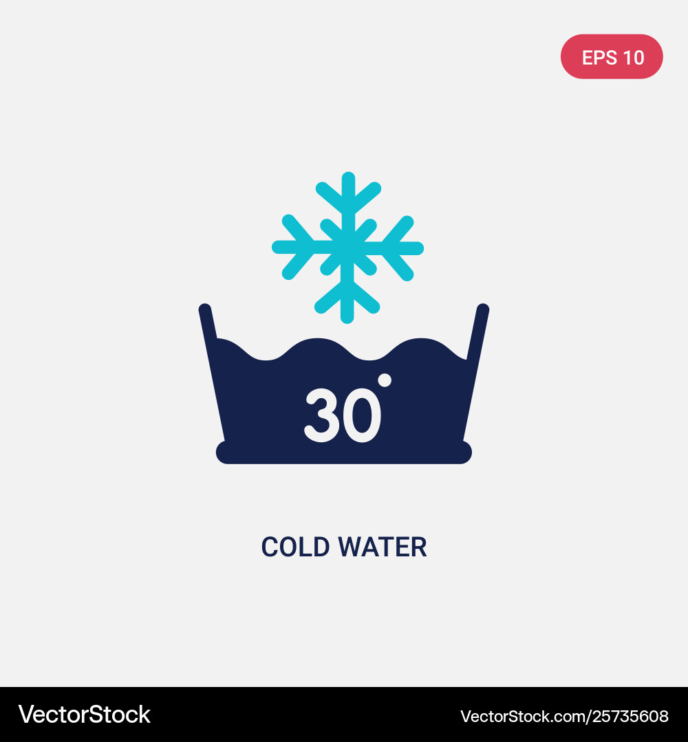 Two color cold water icon from cleaning concept Vector Image