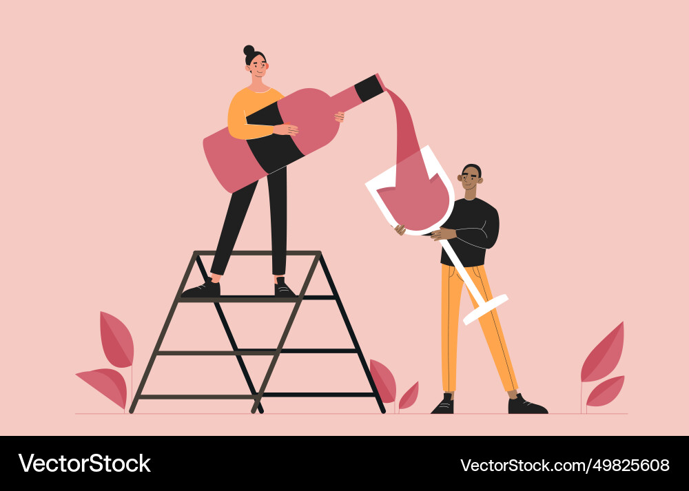 Wine degustation concept Royalty Free Vector Image